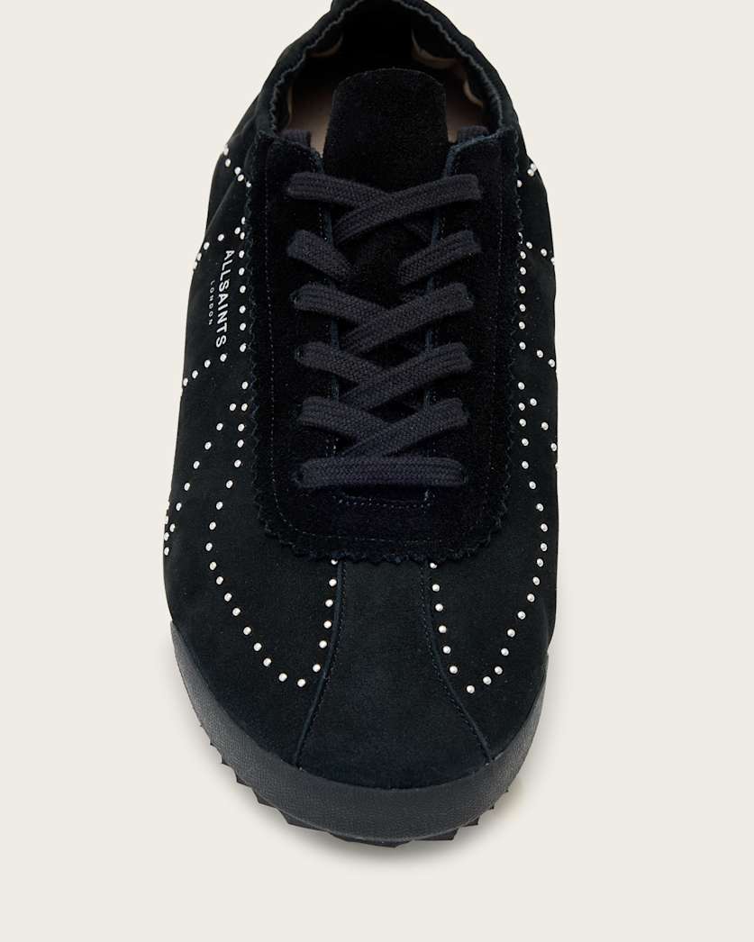 Kenny Studded Leather Runner Trainers Black | ALLSAINTS